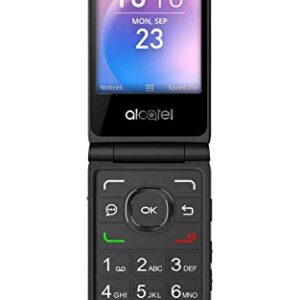 Flip Phone 4G LTE GSM Alcatel Go Flip Factory Unlocked BIG BUTTONS + External LCD Bluetooth WIFI Mp3 Camera Elderly A405DL