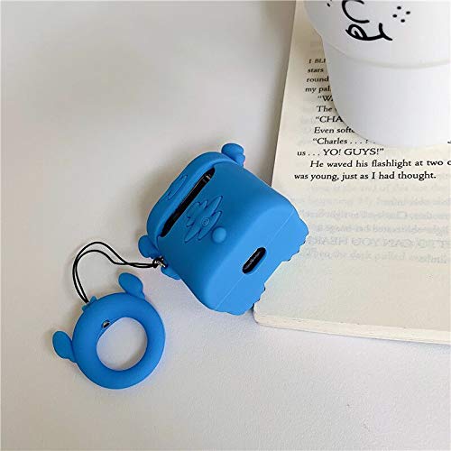 Cocomii 3D AirPods Case - 3D Cartoon - Slim - Lightweight - Matte - Keychain Ring 3D Cartoon Characters Cartoon - Luxury Aesthetic Headphone Case Cover Compatible with Apple AirPods (Stitch)