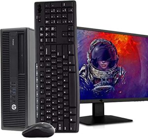 hp prodesk 600 g1 sff slim business desktop computer, intel i5-4570 3.20 ghz, 16gb ram, 256gb ssd 500gb sata drive,with 22 p221 hp monitor, dvd, usb 3.0, windows 10 pro 64 bit (renewed)