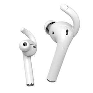 Anti-Slip Earhooks Soft Silicone Skin Compatible with Apple Airpods 2 & 1 Lightweight Sound Quality Enhancement for Headphones Outdoor Activities in-Ear EarHook 2 Pairs White