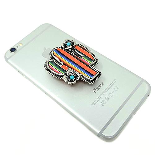 Emulily Western Serape Cactus Phone Holder(Grip) Self Adhesive Charm Phone Holder Not Included