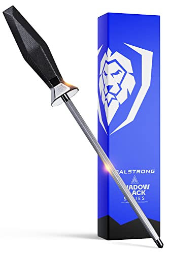 Dalstrong Honing Rod Steel - 9 inch - Shadow Black Series - Black Titanium Nitride Coated - High Carbon 7CR17MOV-X Vacuum Treated Steel - Scratch Free - NSF Certified