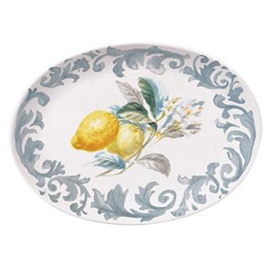 certified international citron oval platter 16",