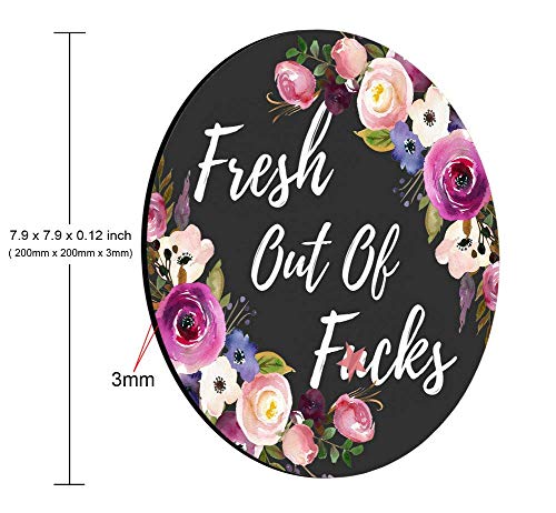 Smooffly Fresh Out of f CKS Round Mouse pad,Funny Circular Mousepad,Mousepads,Desk Accessory,Cute Circular Mouse Pads Size 7.9 x 7.9 x 0.12 Inch