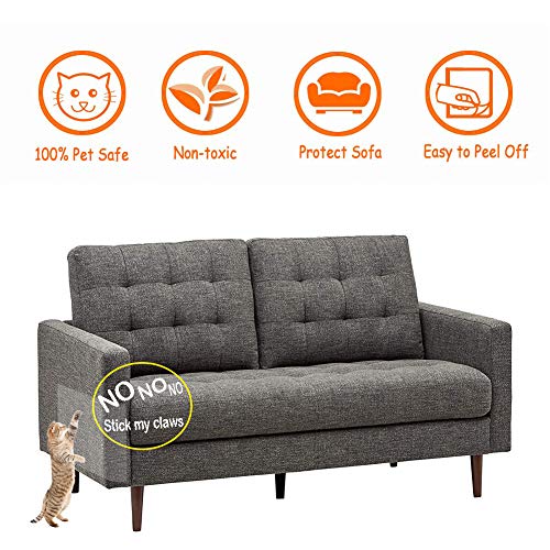 Anti Scratching Tapes, 10pcs Furniture Protectors For Cats, 0.1mm Cat Couch Protector, Clear Double Sided Cat Scratch Deterrent Tape for Furniture, Couch, Sofa, Chair and Leather, Cat Training Tape