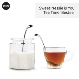 OTOTO Sweet Nessie Sugar Spoon - Stainless Steel Tea Spoon - 100% Food Grade & Dishwasher Safe - Perfect Spoon for Tea & Coffee