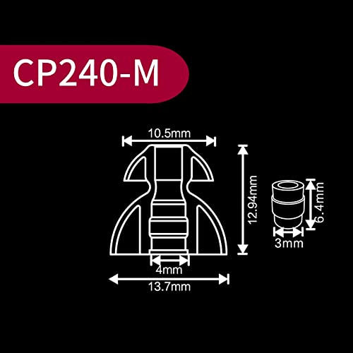 SpinFit Special Pack CP800+CP240 (Medium) - Patented Silicone Eartips for Replacement (2 Pairs) (3.5mm Nozzle Dia.)