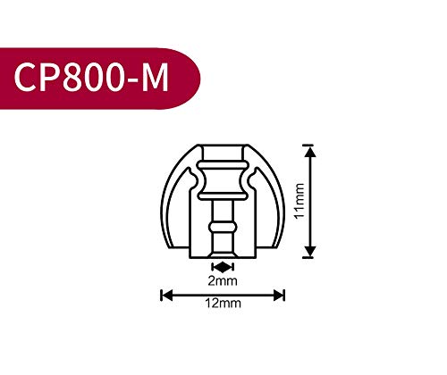 SpinFit Special Pack CP800+CP240 (Medium) - Patented Silicone Eartips for Replacement (2 Pairs) (3.5mm Nozzle Dia.)