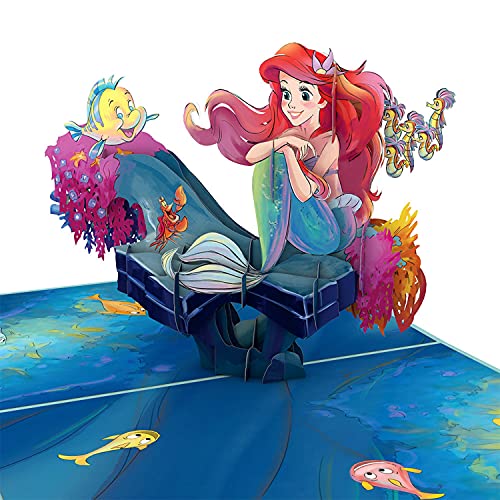 Lovepop Disney's The Little Mermaid Pop Up Card, 5x7-3D Greeting Card, Pop Up Birthday Card for kids, Card for Daughter or Sister, Celebration Cards, Disney Birthday Card