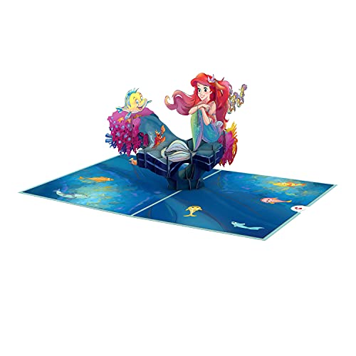 Lovepop Disney's The Little Mermaid Pop Up Card, 5x7-3D Greeting Card, Pop Up Birthday Card for kids, Card for Daughter or Sister, Celebration Cards, Disney Birthday Card