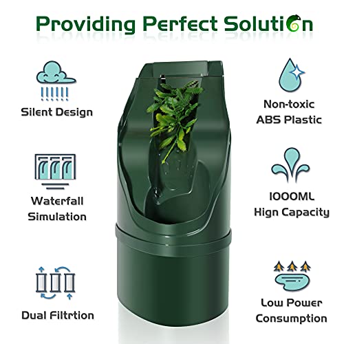 NEPTONION Reptile Chameleon Cantina Drinking Fountain Water dripper Comes with Feeding Tongs and Frosted Tweezer for Amphibians Insects Lizard Turtle Snake Spider Frog Gecko