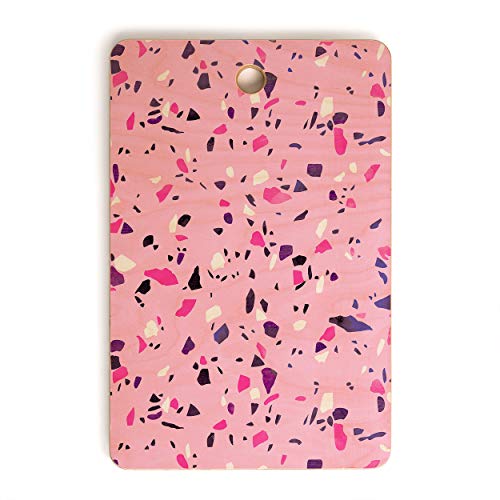 Society6 Emanuela Carratoni Pink Terrazzo Style Cutting Board, 16" x 10.5" x 1/2" .5lb, Multi