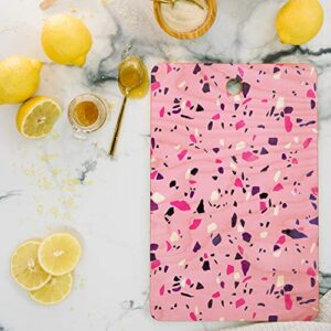 Society6 Emanuela Carratoni Pink Terrazzo Style Cutting Board, 16" x 10.5" x 1/2" .5lb, Multi