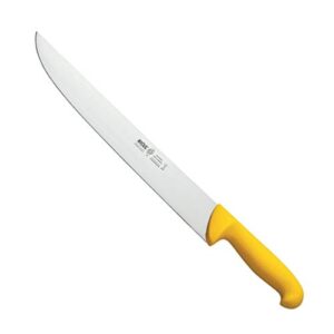 nicul prochef 11-3/4" butcher knife - yellow pp handle