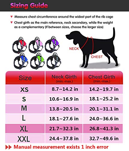 LMOBXEVL Service Dog Harness,No-Pull Dog Harness with Handle Adjustable Reflective Pet Dog in Training Vest Harness,Easy Control for Small Medium Large Breed Outdoor Walking Hiking