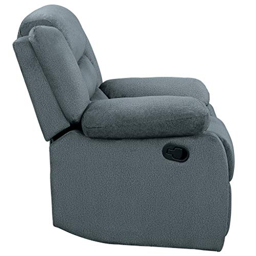 Homelegance 79" Manual Double Reclining Sofa, Gray