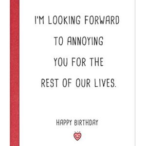 Birthday Card for Husband, Card for Boyfriend, Funny Bday Card for Hubby, Card from Girlfriend Wife