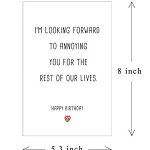 Birthday Card for Husband, Card for Boyfriend, Funny Bday Card for Hubby, Card from Girlfriend Wife