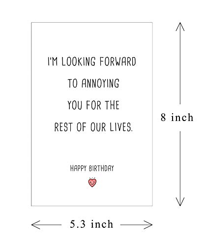 Birthday Card for Husband, Card for Boyfriend, Funny Bday Card for Hubby, Card from Girlfriend Wife