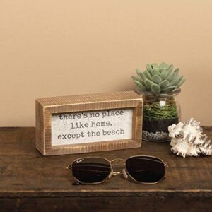 Primitives by Kathy 102958 Inset Wood Box Sign, 6 x 3-Inches, No Place Like The Beach