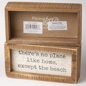 Primitives by Kathy 102958 Inset Wood Box Sign, 6 x 3-Inches, No Place Like The Beach