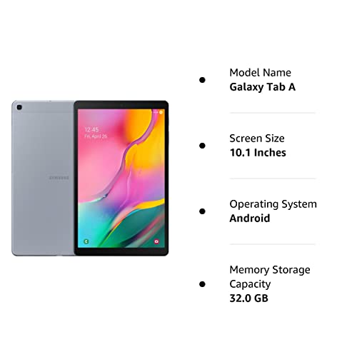 Samsung Galaxy Tab A 10.1 Inch (T510) 3GB, 32GB, HDD, WiFi, Tablet, Silver (2019) (Renewed)