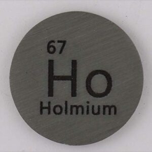 Holmium (Ho) 24.26mm Metal Disc 99.9% Pure for Collection or Experiments