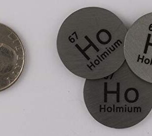 Holmium (Ho) 24.26mm Metal Disc 99.9% Pure for Collection or Experiments