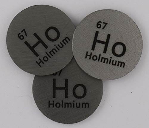 Holmium (Ho) 24.26mm Metal Disc 99.9% Pure for Collection or Experiments