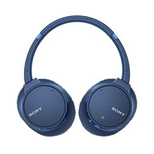 Sony Noise Cancelling Headphones WHCH700N: Wireless Bluetooth Over The Ear Headset with Mic for Phone-Call and Alexa Voice Control -Blue.(Renewed)