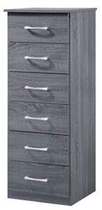 glory furniture boston , gray lingerie chest, 46" h x 18" w x 16" d