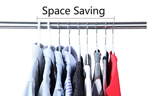 Finnhomy Heavy Duty 50 Pack Plastic Hangers, Durable Clothes Hangers with New Generation Non-Slip Pads,Space Saving Easy Slide Organizer for Bedroom Closet, Great for Shirts, Pants, Gray