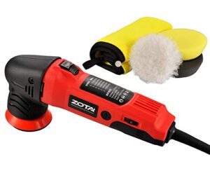 zota oribtal polisher, 3 inch dual action polisher with 13.1 feet cord, mini polisher kit and polisher for car detailing.