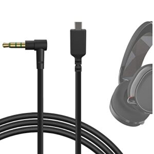 geekria audio cable compatible with steelseries arctis 7, arctis 5, arctis 3, arctis pro wireless, arctis headsets cable, 3.5mm aux replacement stereo cord (6 ft / 1.7 m)