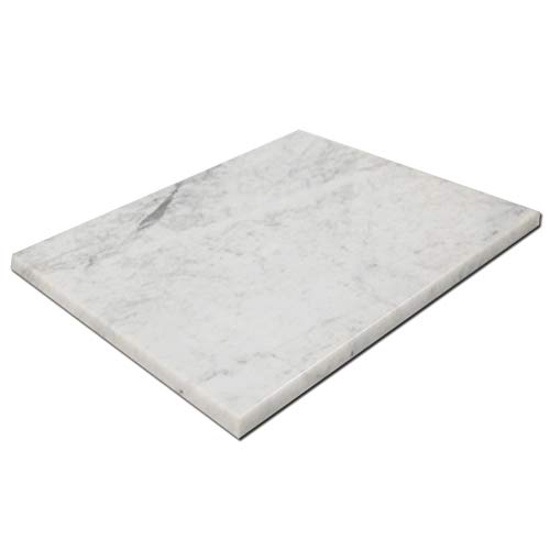 Soulscrafts Natural Bianco Carrara Marble Cheese Pastry Board and Cutting Board 16x12x0.5 Inch