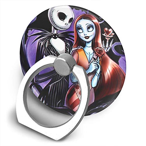 Phone Ring Holder Universal Cell Phone Ring Grip Stand with Car Mount Holder 360 Degree Rotation Finger Ring Kickstand Compatible with iPhone,Samsung-Sweet Loving Jack Skellington and Sally