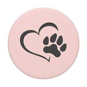 Rose pink heart love dog cat kitten paw men women 11 socket PopSockets Grip and Stand for Phones and Tablets