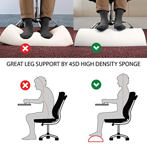 Foot Rest Under Desk, Ergonomic Memory Foam Foot Cushion, Office Foot Rest Pillow, Foot Pillow Office Home Accessories, Desk Foot Stool Rocker, Non-Slip Bottom