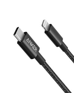 anker new nylon usb-c to lightning charging cord for [6ft mfi certified] for iphone 13 13 pro 12 pro max 12 11 x xs xr 8 plus, airpods pro, supports power delivery (black)