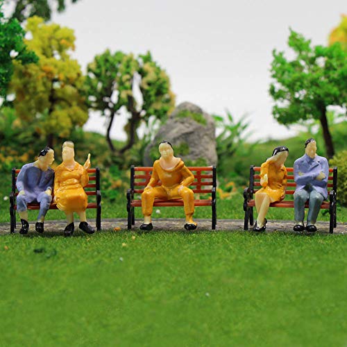 P4302 100pcs All Seated Sitting Figures O Gauge 1:50 Scale Seated People Railway Scenery Miniature Model Train Layout