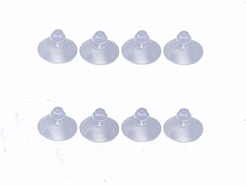 QMseller 30mm/1.2" Furniture Desk Glass Rubber Transparent Anti-Collision Suction Cups Sucker Hanger Pads for Glass Plastic Without Hooks, Pack of 8