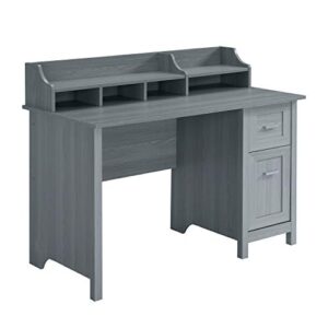 techni mobili classic office storage writing desk, grey