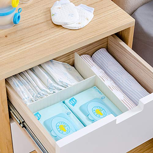 Poeland Drawer Divider Organizer DIY Plastic Grid Drawer Divider for Home Tidy Closet Stationary Makeup