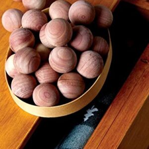 Venxic 100 Pack Aromatic Cedar Balls for Shoes Clothes Storage Fresh