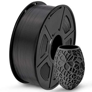 pla 3d printer filament, sunlu neatly wound pla filament 1.75mm dimensional accuracy +/- 0.02mm, fit most fdm 3d printers, good vacuum packaging consumables, 1kg spool (2.2lbs), 330 meters, pla black