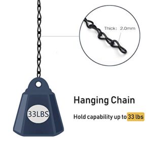 Hanging Chain for Bird Feeders, Birdbaths, Chimes, Planters, Lanterns and Ornaments, Wedding Decoration, Metal Hook, Outdoor/Indoor Use(Black,156 Inch)