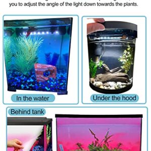 MingDak Fish Aquarium Tank Light - Aquarium Background Light with Timer Auto On/Off,Wireless Remote Control,RGB Colored Changing, Underwater Submersible LED Light,7.5 inch 9 LEDs