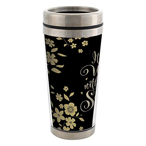 Elanze Designs It Is Well With My Soul Stainless Steel 16 oz Travel Mug with Lid