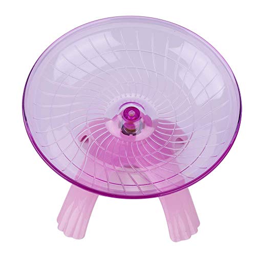 Hamster Flying Saucer Wheel, Jogging Running Wheel for Hamster Small Pets, Anti Slip Easy to Install Plastic Flying Saucer Exercise Wheel 7 Inch