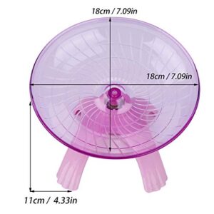 Hamster Flying Saucer Wheel, Jogging Running Wheel for Hamster Small Pets, Anti Slip Easy to Install Plastic Flying Saucer Exercise Wheel 7 Inch